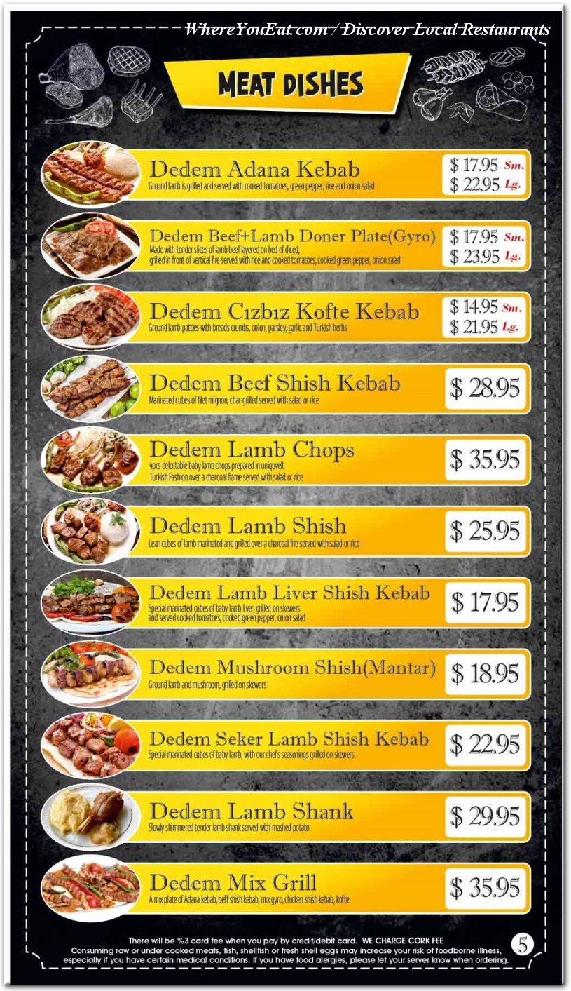 Dedem Mediterranean Turkish Restaurant in Staten Island